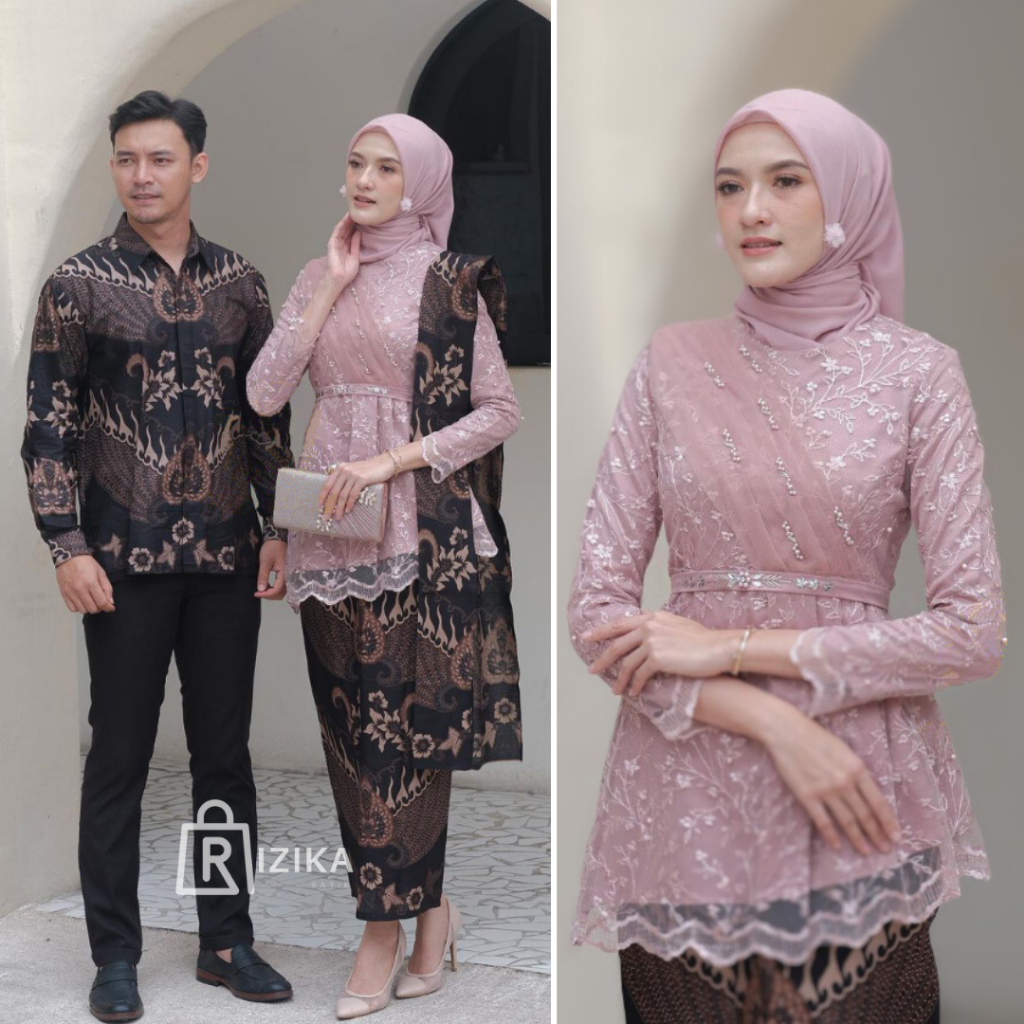 Jual Kebaya Couple Zafina Series Kebaya Wisuda Lamaran Tunangan Set ...