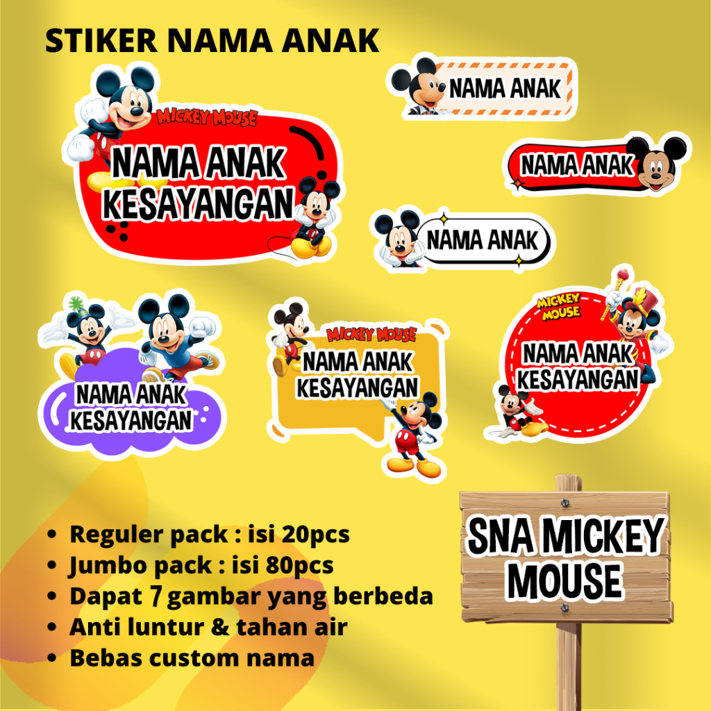 Jual STIKER NAMA, STIKER BUKU, STIKER MINI, NAMA CUSTOM ANAK (KATALOG ...