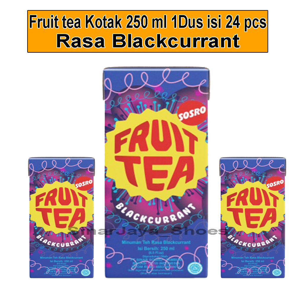 Jual Fruit Tea Sosro Kotak Blackcurrant 250 ml 1 dus isi 24 pcs | Shopee Indonesia