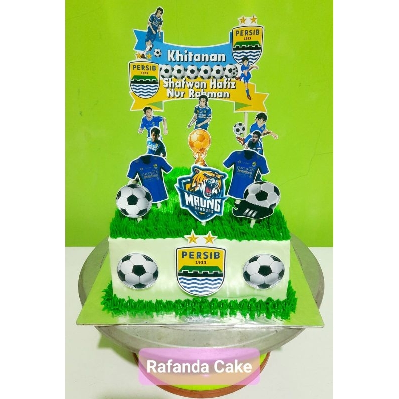 Jual topper kue ulang tahun toper ultah Persib custom nama gratis ...