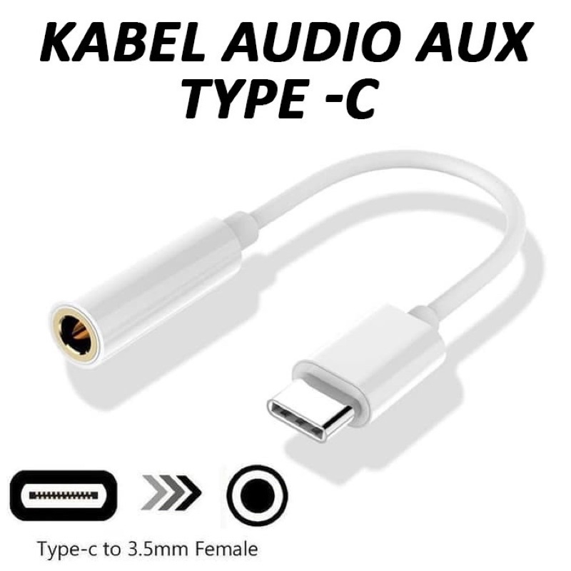 Jual CONVERTER USB TYPE C TO AUDIO 3.5mm HEADSET JACK ADAPTER USB-C TO ...