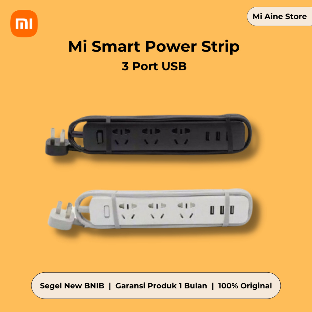 Jual Xiaomi Mi Smart Power Strip Plug Adapter Stop kontak/Colokan Listrik Adaptor With 3 USB ...