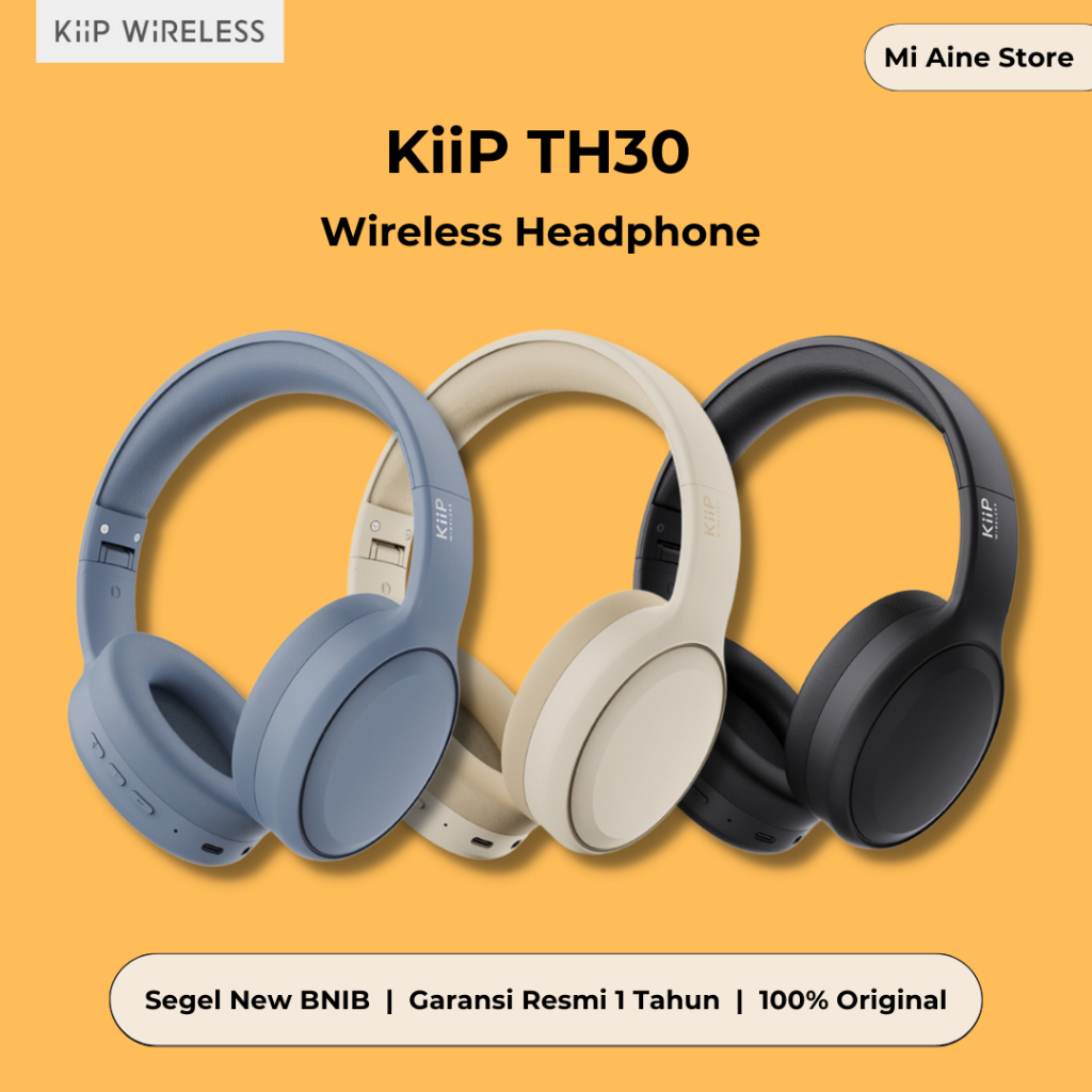 Jual KiiP Wireless Headphone TH30 Bluetooth 5.1 Dual Mode Aux 3.5mm Wireless Headset Earphone ...