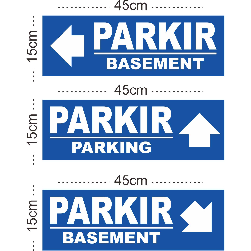 Jual STIKER ARAH PARKIR ISI 4PCS 45X15/MODEL | Shopee Indonesia