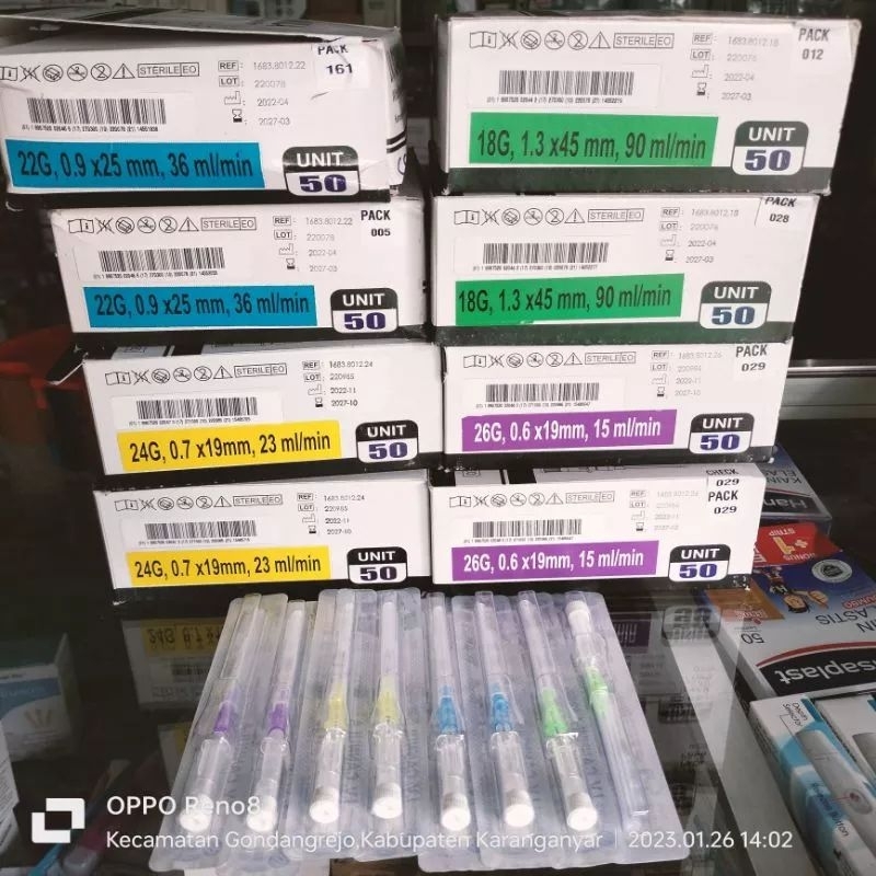 Jual Iv Chateter Sakamed 18g 20g 22g 24g 26g inflo Sakamed | Shopee ...