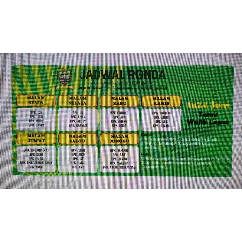 Jual Spanduk/Banner Jadwal Ronda | Shopee Indonesia
