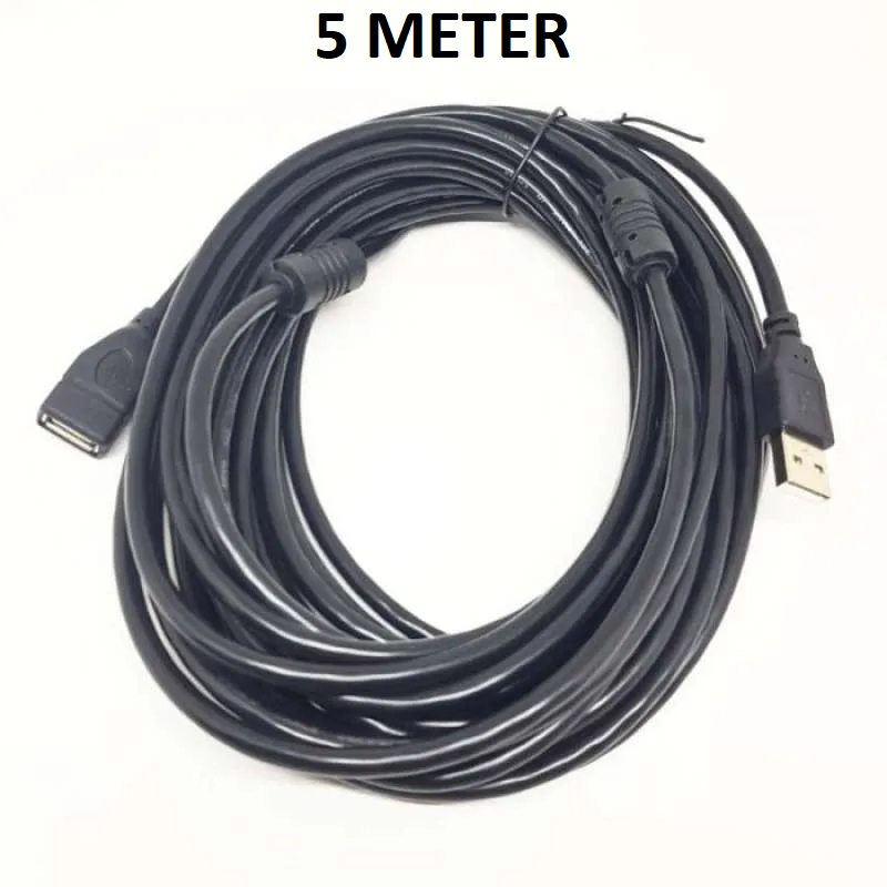 Jual Kabel USB Hub Male Female 2.0 Hitam Extension Extention Extender ...