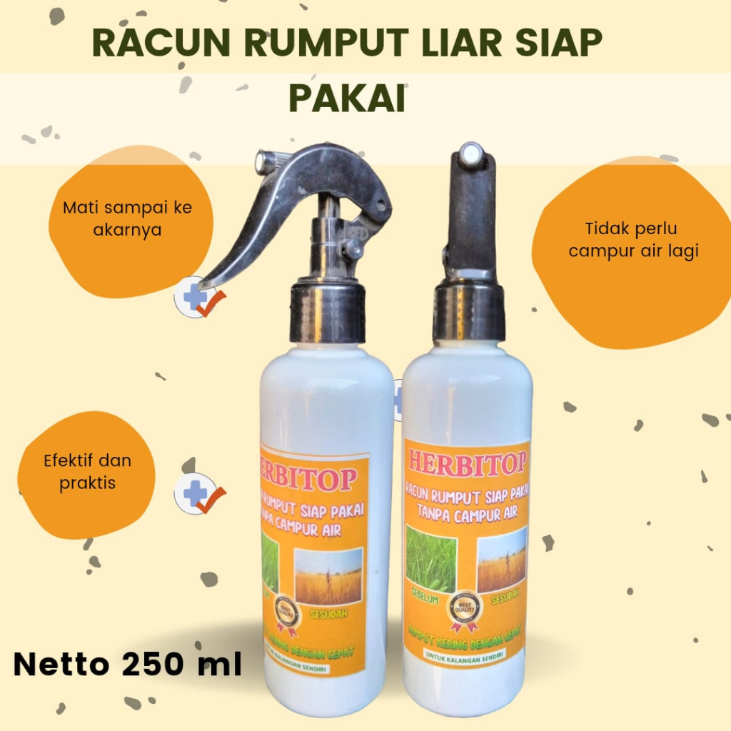 Jual HERBITOP 250ml HERBISIDA Obat Rumput Racun Rumput Siap Pakai Tanpa ...