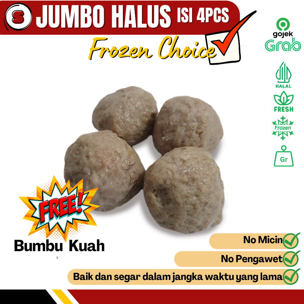 Jual Sapina Daging Pentol Bakso Sapi Jumbo Halus [No Micin No Pengawet ...