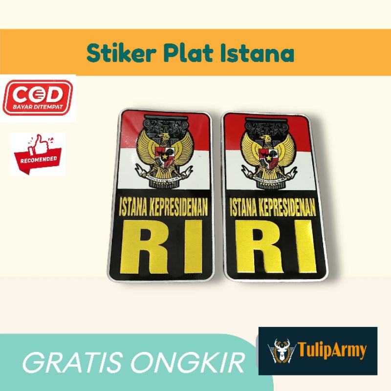 Jual Stiker plat mobil Istana RI kuningan (sepasang) | Shopee Indonesia