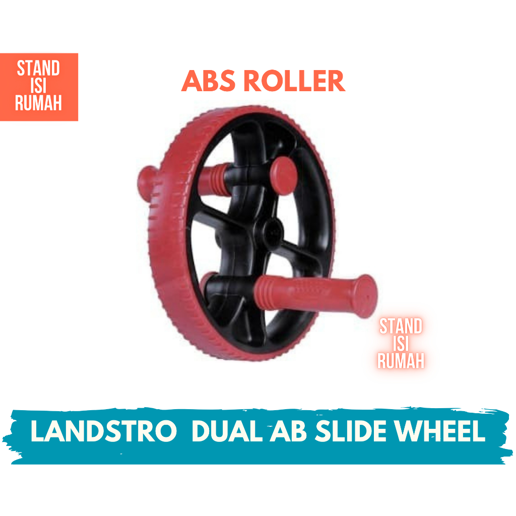 Jual Landstro Dual Ab Slide Wheel Merah Abs Roller Roda Fitness ...