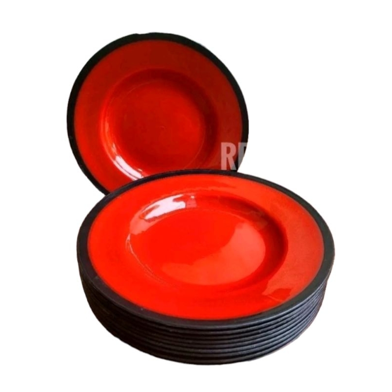 Jual FJS - 12 PCS PIRING RAMEN PLASTIK | PIRING MAKAN PLASTIK TEBAL ...