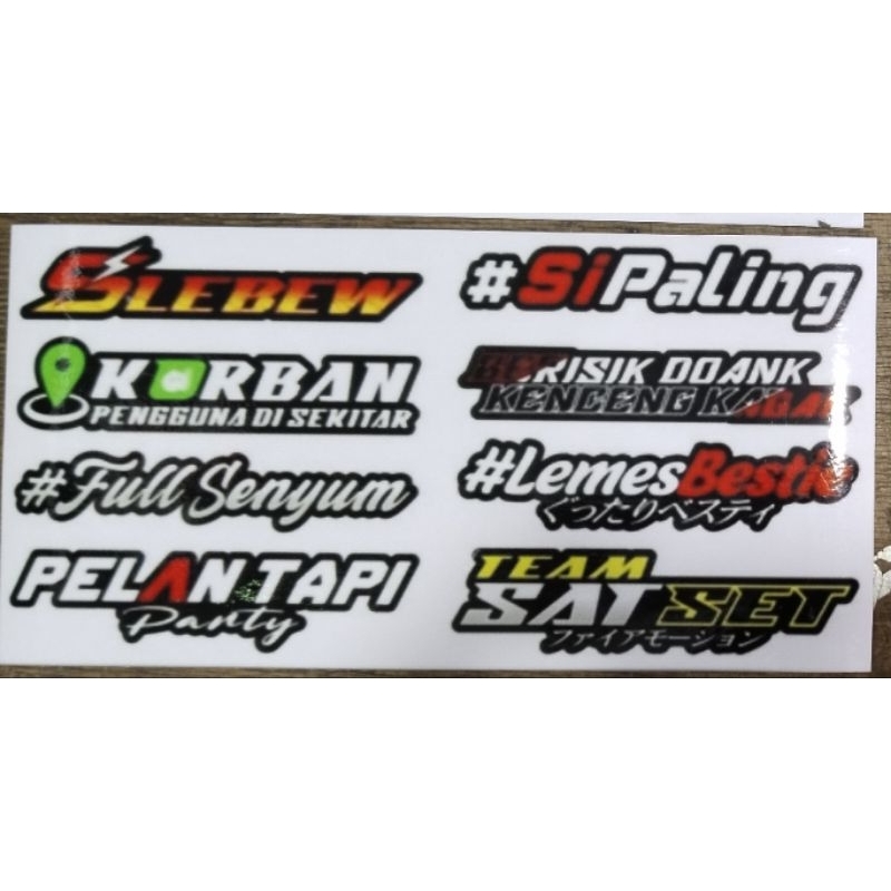 Jual STIKER RACING MOTOR - STIKER PACK RACING - STIKER KEREN | Shopee ...
