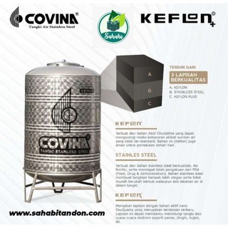Jual Tandon Air / Tangki Air / Toren Air Murah Stainless COVINA BK-1250 ...