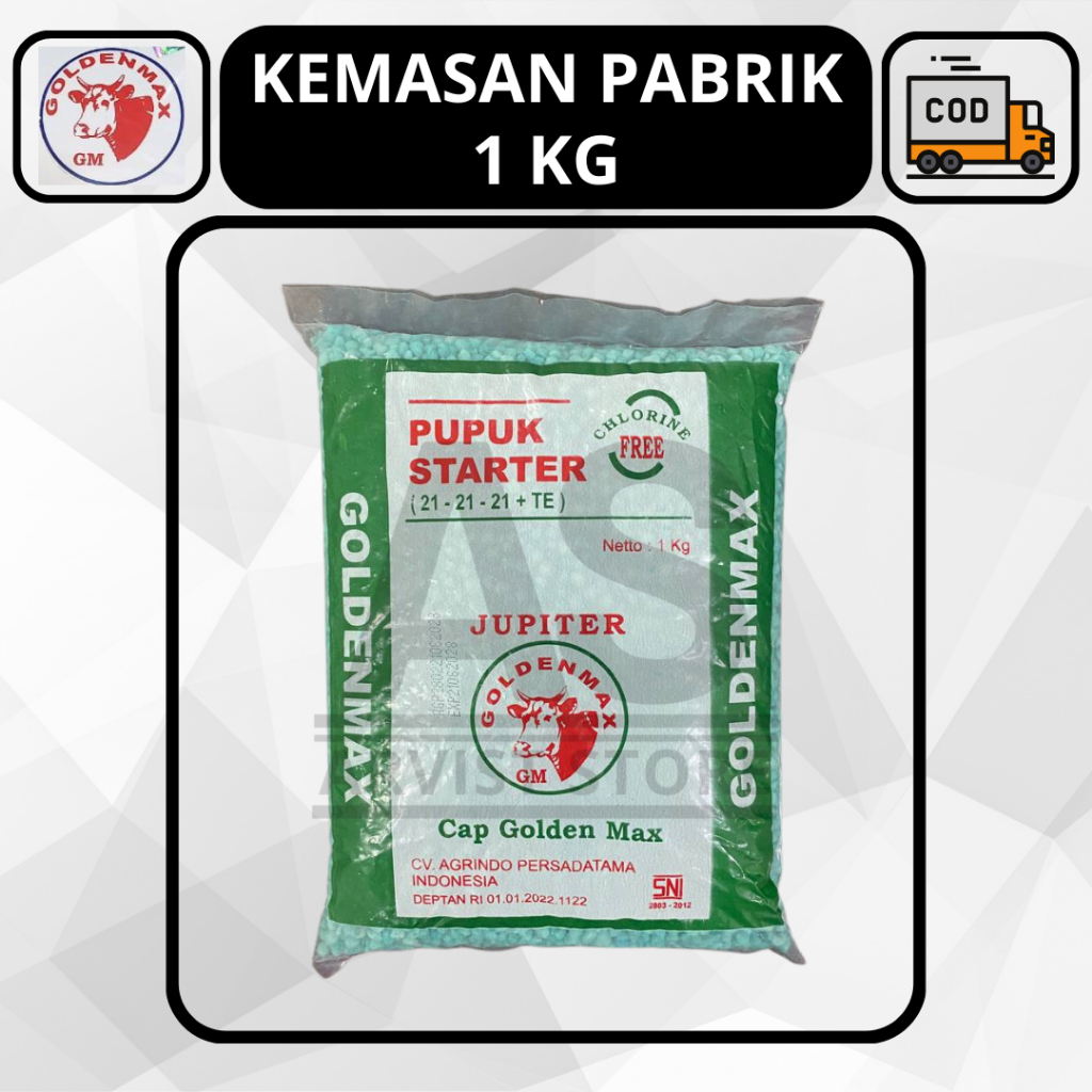 Jual Pupuk GOLDENMAX JUPITER 21-21-21 + TE NPK Starter 1 Kg | Shopee ...