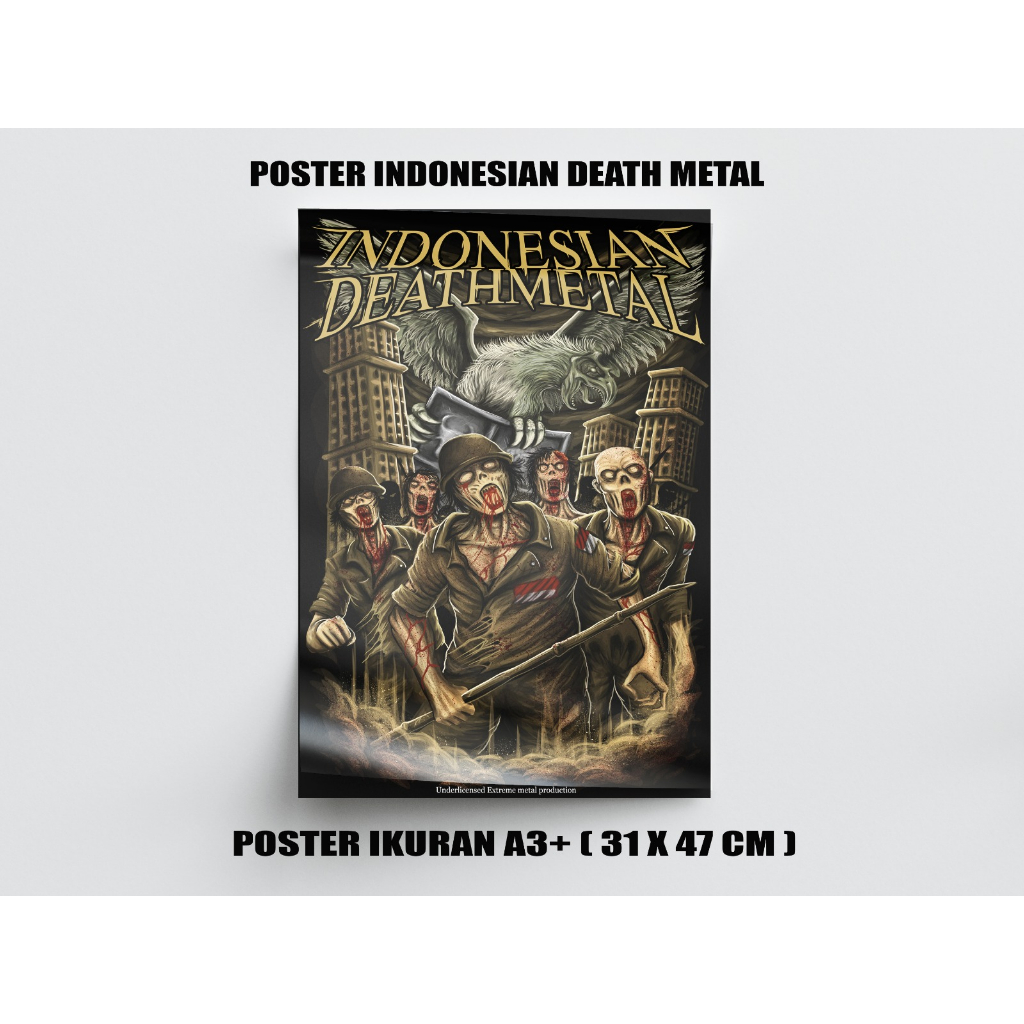 Jual POSTER INDONESIAN DEATH METAL - Zombie. POSTER UKURAN A+ ( 31 X 47 ...