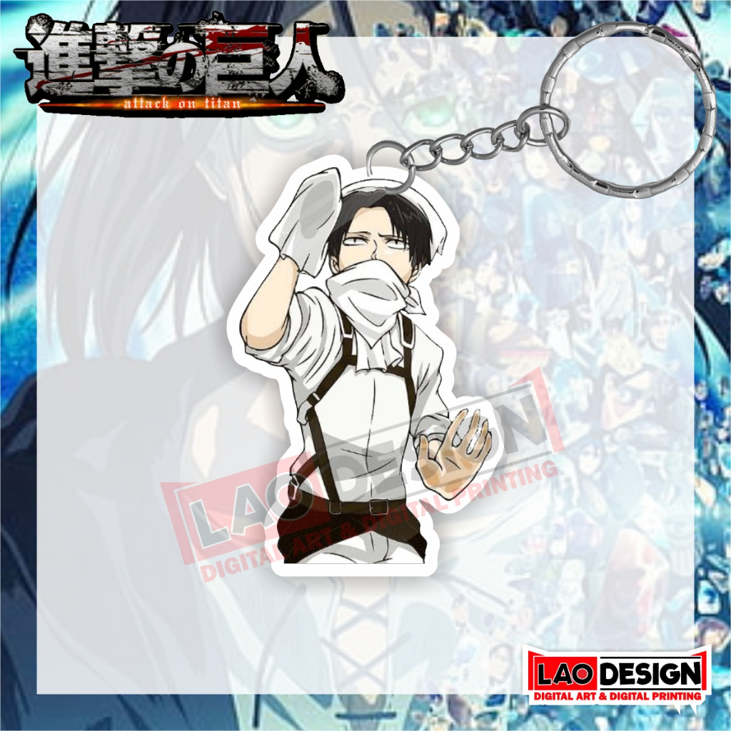 Jual Gantungan Kunci Captain LEVI ACKERMAN Shingeki no Kyojin - Key ...