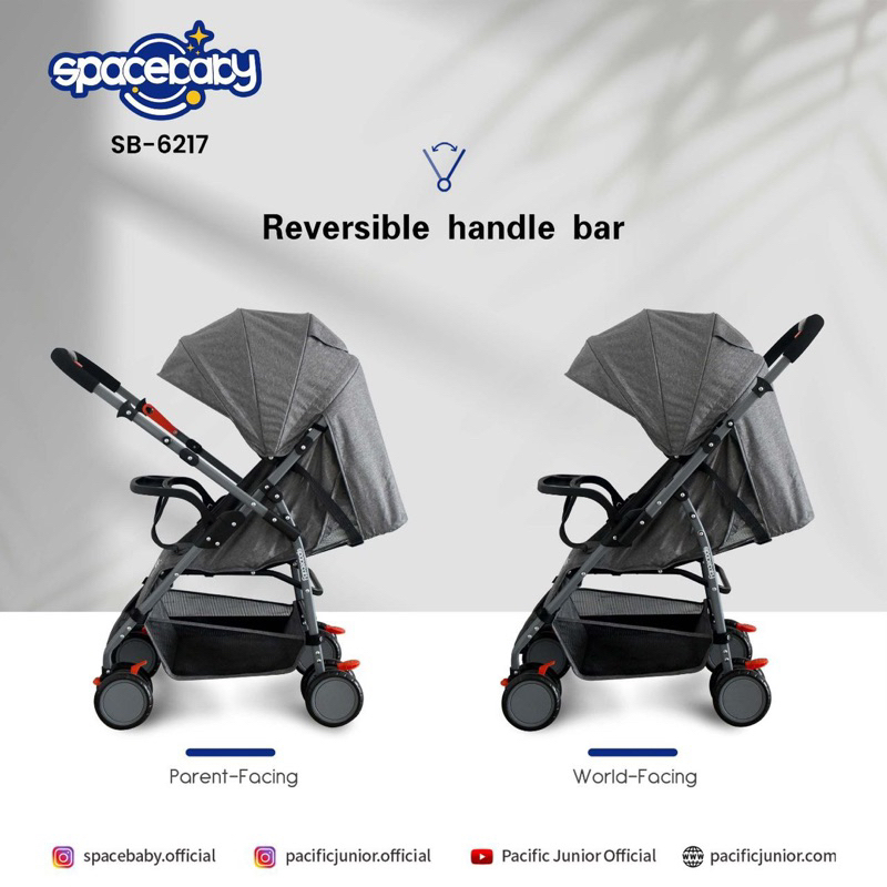 Jual Makassar ! Stroller Spacebaby SB 6217 Kereta Dorong Bayi Space Baby 2 ARAH BOLAK BALIK ...