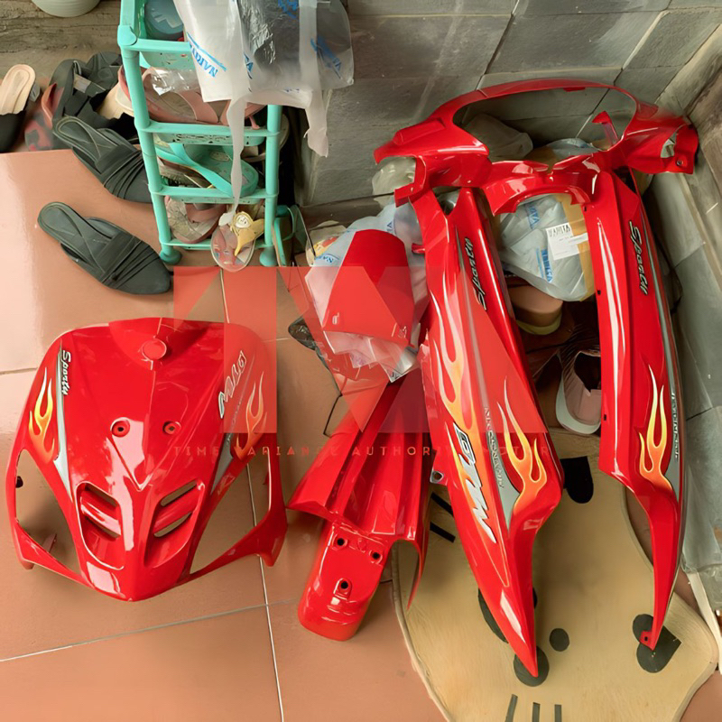 Jual PAKET BODY FULLSET HALUS YAMAHA MIO SPORTY LAMA MERAH FERRARI ...