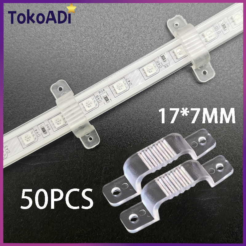 Jual 50PCS Klem Kabel LED Strip Transparan/Klem Lampu Led Strip Bening ...