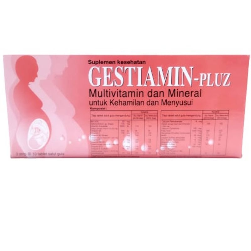 Jual GESTIAMIN - PLUZ Multivitamin dan mineral untuk kehamilan dan ...