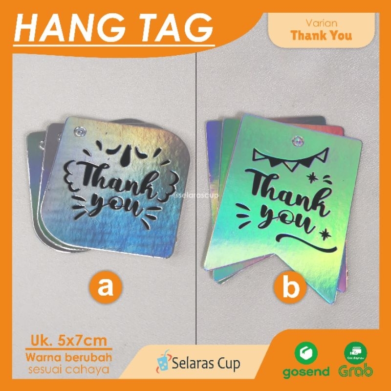 Jual ISI 20 hang tag hologram - label baju aksesoris hampers box kado ...