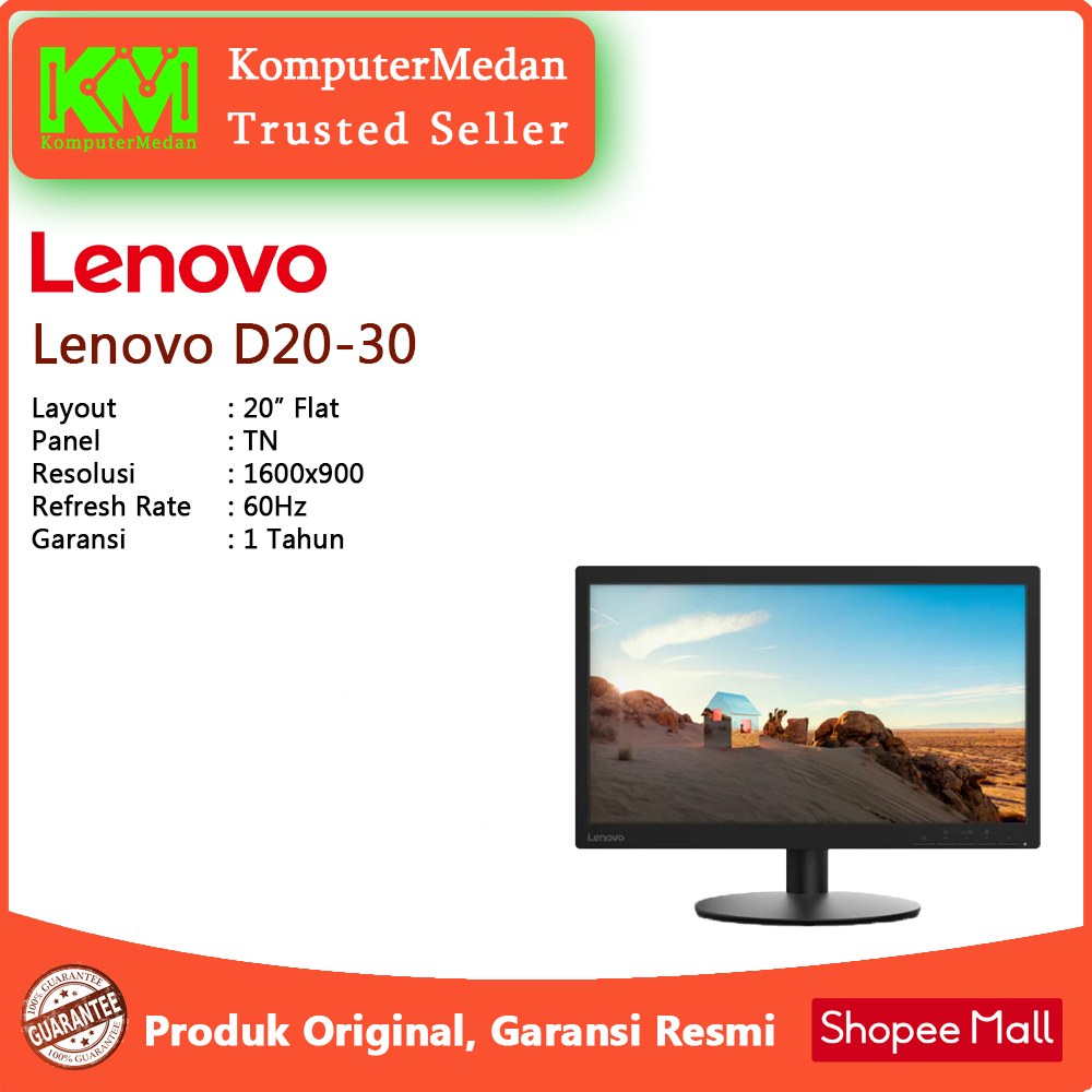 Jual LED Monitor LENOVO D20-30 (19.5"/HD/TN/HDMI/VGA/VESA) | Shopee ...