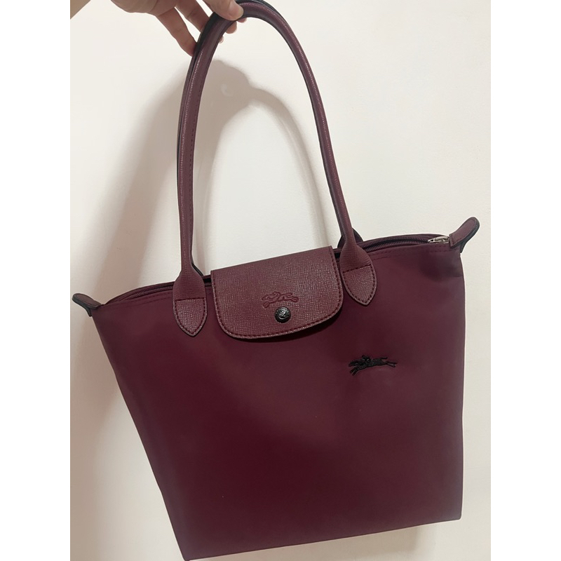 Jual LC le pliage club long handle in Maroon preloved / tas tote bag ...