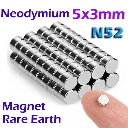 Jual 10 PCS Magnet Neodymium 5x3 super kuat Silinder N52 ukuran 5x3mm ...