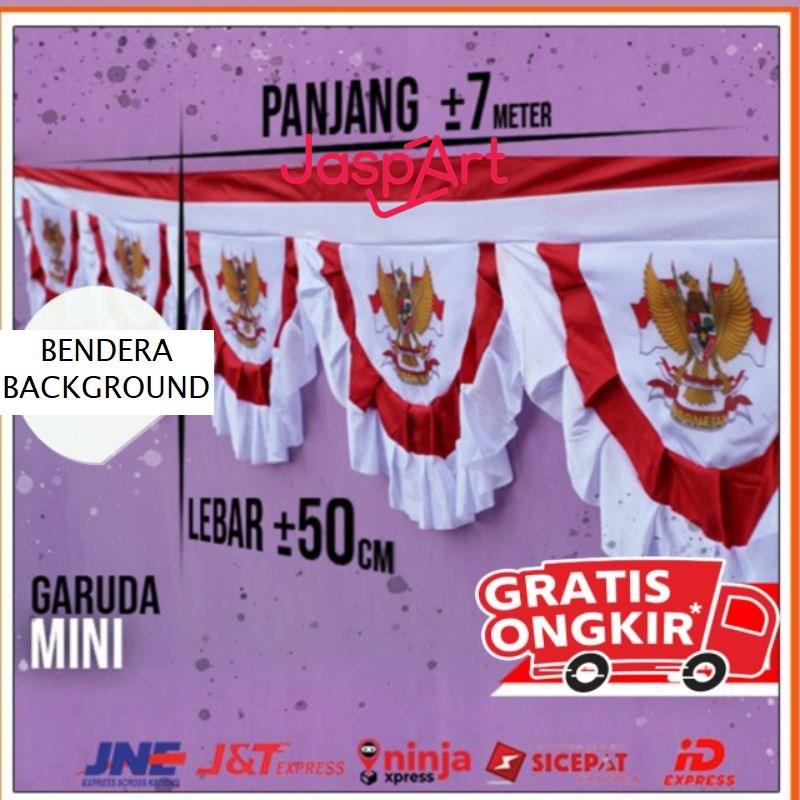 Jual BACKGROUND GARUDA JADUL 10 Gelombang Bekron Merah Putih umbul umbul Bendera HUT RI 17 ...
