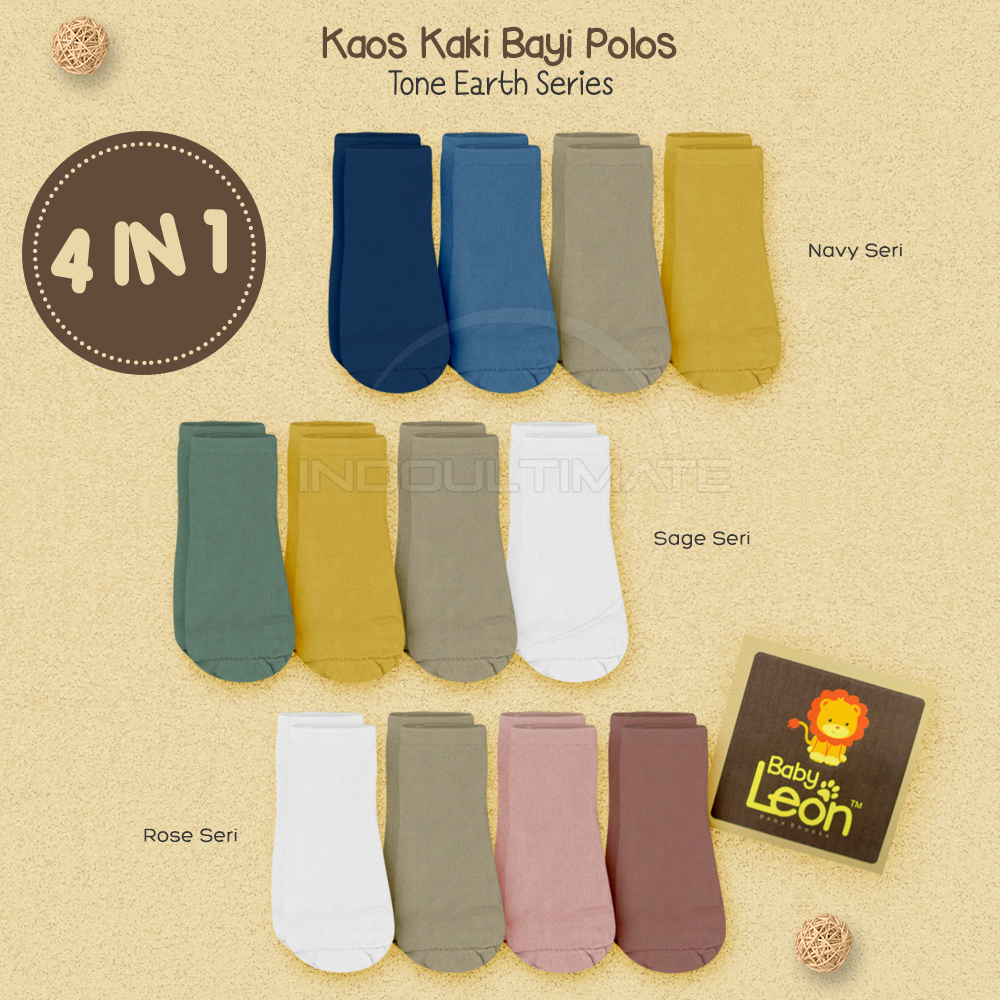 Jual 2in1 Kaos Kaki Bayi BABY LEON KKA-912 Kaos Kaki 4in1 Kaos Kaki ...