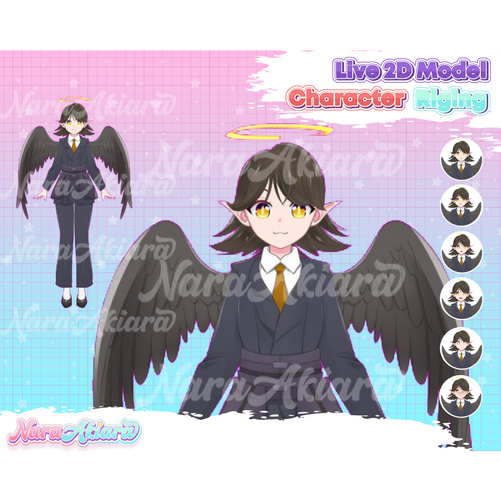 Jual Perkuat Tampilan Vtuber Anda dengan Karakter Anime Live2D Siap ...