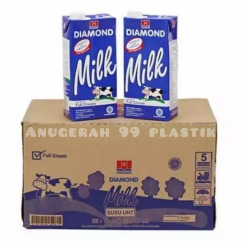 Jual Susu UHT Full Cream Diamond 1 liter | Shopee Indonesia