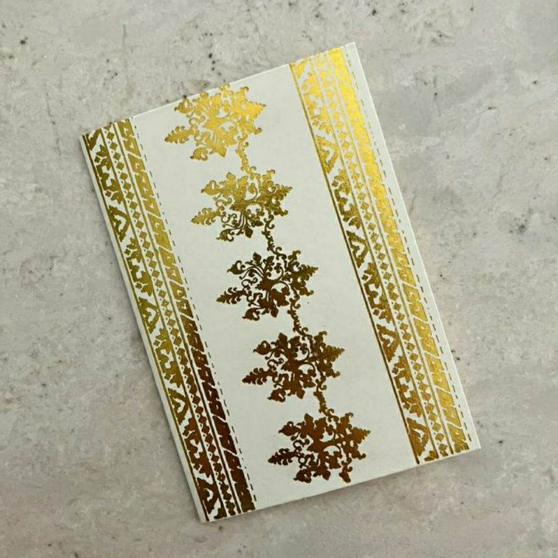 Jual Blank Card Batik / Kartu Ucapan Blank Motif Batik Songket / Blank ...
