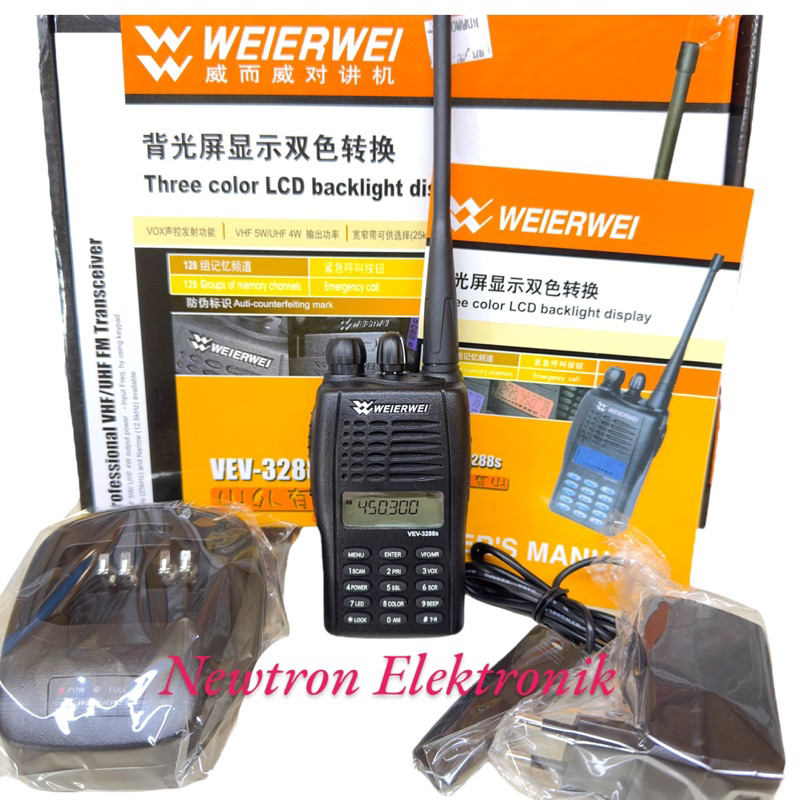 Jual HT WEIERWEI VEV 3288S UHF 400-470Mhz Radio Handy Talky Walkie Talkie 3288 | Shopee Indonesia