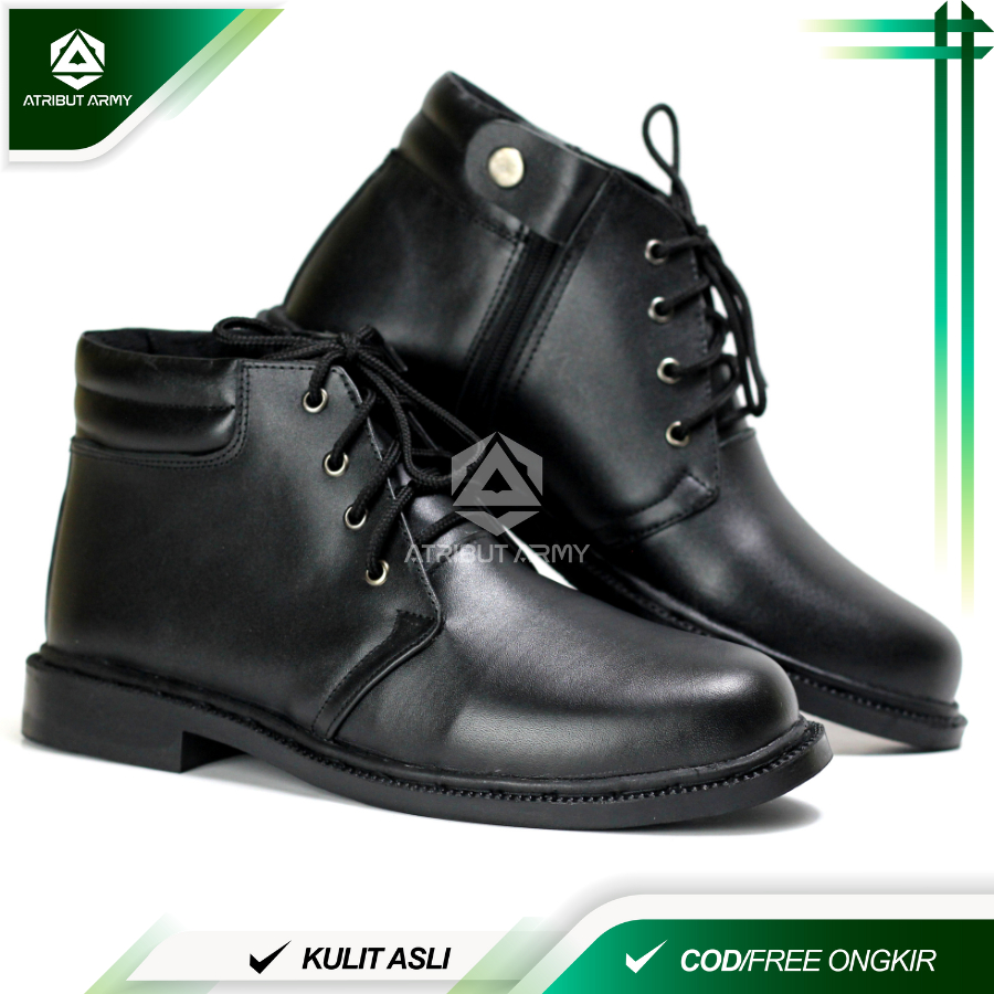 Jual Sepatu Dinas PDH Kulit Asli 03 TNI AD Security Polri Satpam Polisi ...