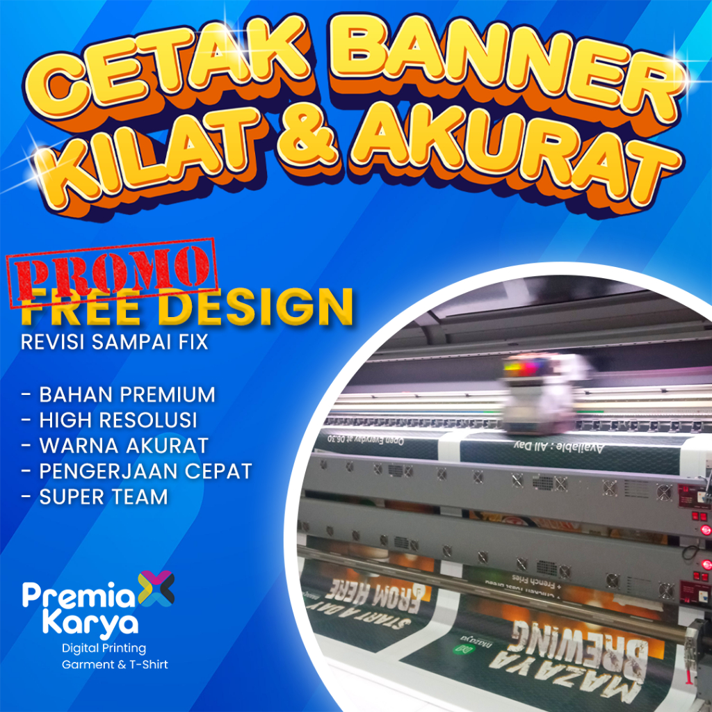 Jual Cetak Banner Termurah Cetak Kilat Akurat Ragam Jenis Bahan