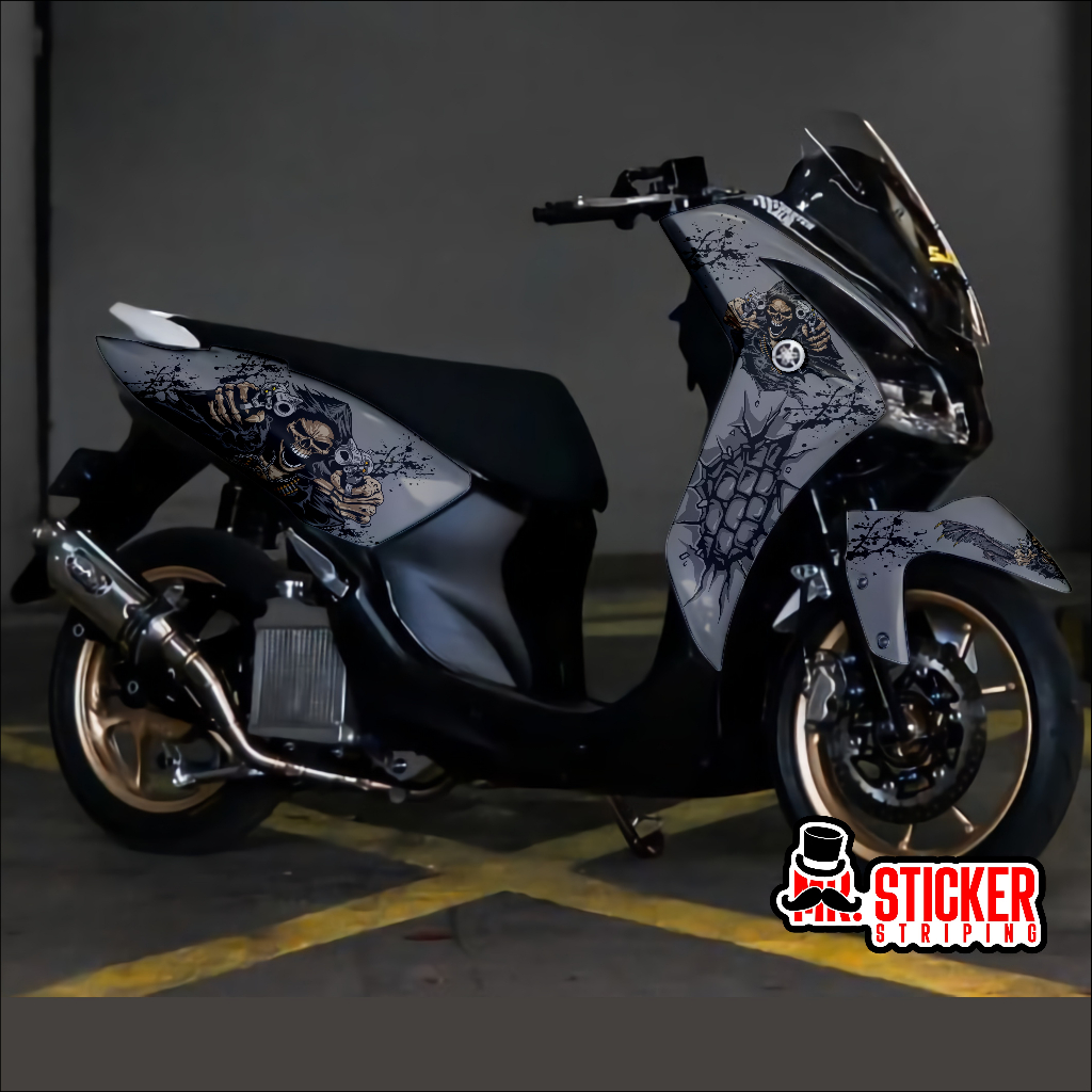 Jual decal yamaha lexi 125 full body custom sticker free design motif ...