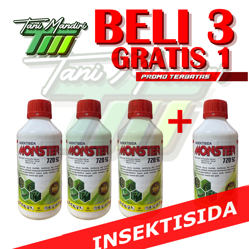 Jual INSEKTISIDA 720SC MONSTER MERAH PEMBASMI HAMA / OBAT HAMA WERENG ...