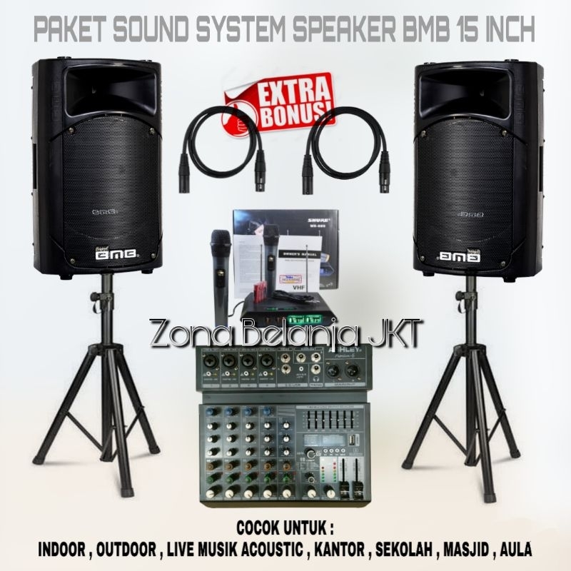 Jual PAKET SOUND SYSTEM OUTDOOR LIVE MUSIK SPEAKER BMB 15 INCH AKTIF ...