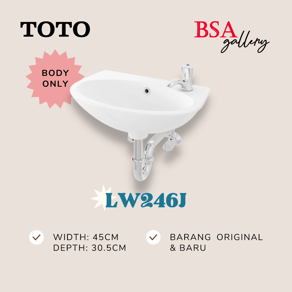 Jual WASTAFEL TOTO LW246 / WASHTAFEL GANTUNG ORI TOTO | Shopee Indonesia