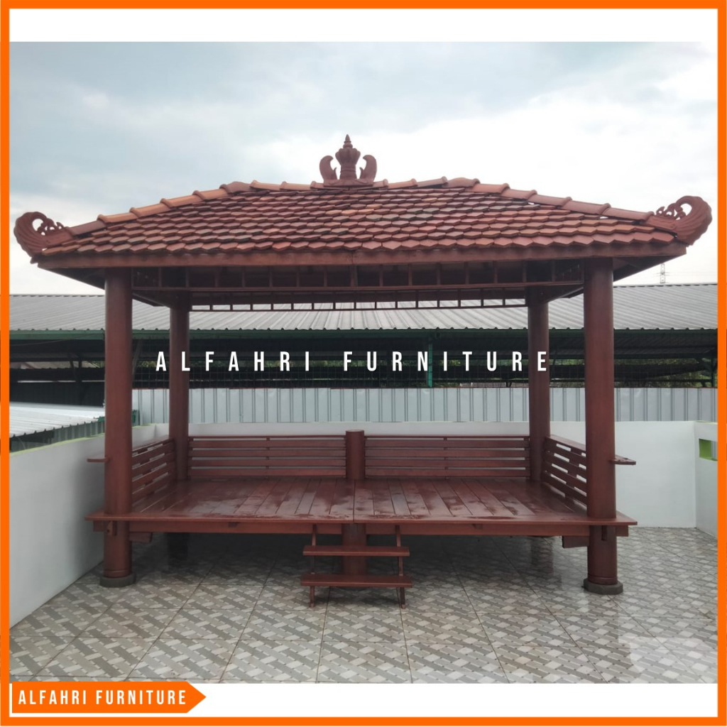Jual Gazebo Kayu Minimalis 2x4 Meter | Saung Gasebo Taman Rumah Modern ...
