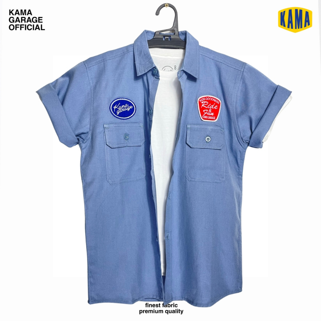 Jual KAMA GARAGE Workshirt - Kemeja Kerja Anak - Baju Bengkel Anak ...