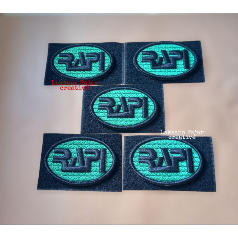 Jual logo bordir timbul RAPI WINGS 10-33 SATGASKOM pake perekat minimal ...