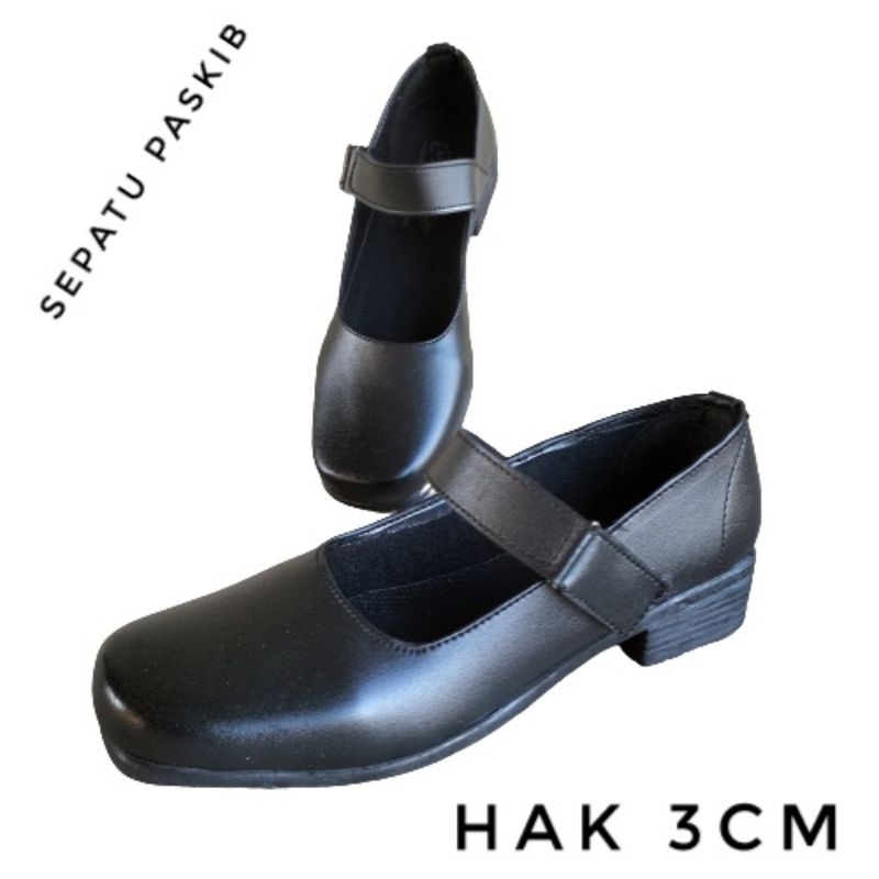 Jual Sepatu wanita hitam/sepatu paskibraka/sepatu upacara/sepatu dinas ...