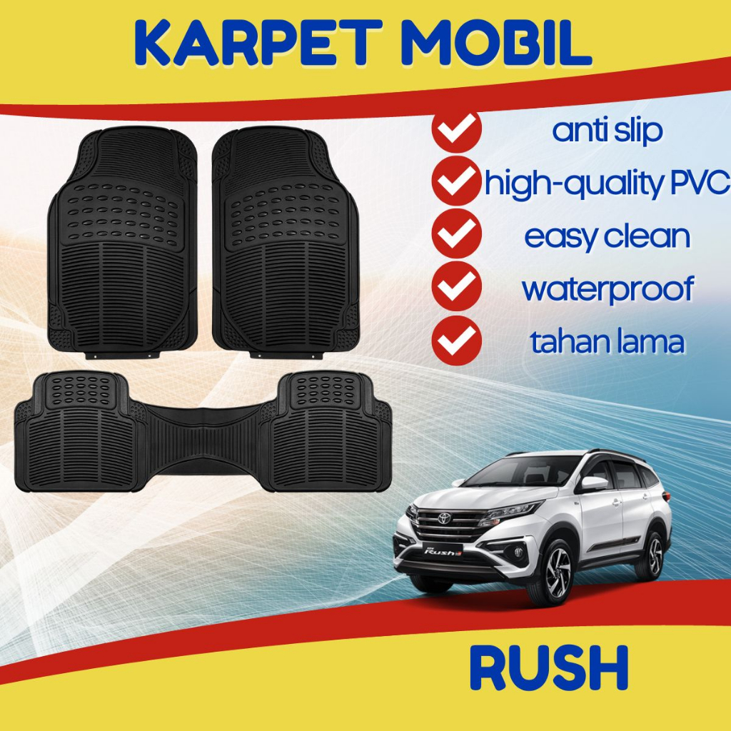 Jual Karpet Mobil All New Rush Alas Lantai Dasar Car Mats Karet PVC ...