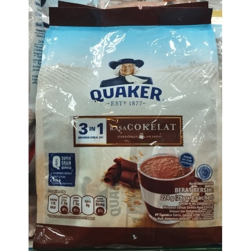 Jual Quaker 3in1 Rasa Coklat | Shopee Indonesia