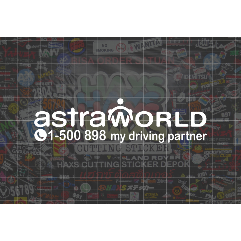 Jual Cutting Sticker Tulisan Astraworld My Driving Partner Ukuran 15 Cm ...