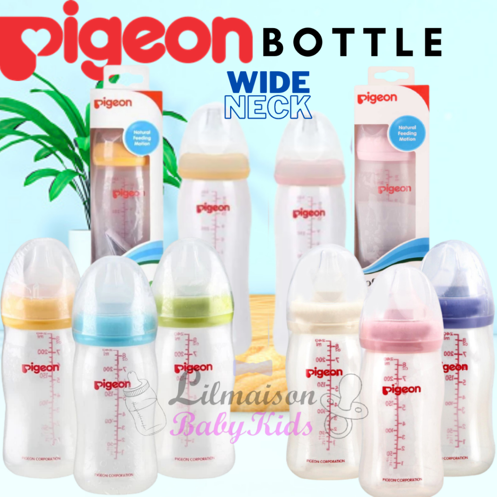 Jual Pigeon Botol Wide Neck Wideneck Peristaltic Plus Nipple Botol Asi 240ml / 330 ml Satuan ...