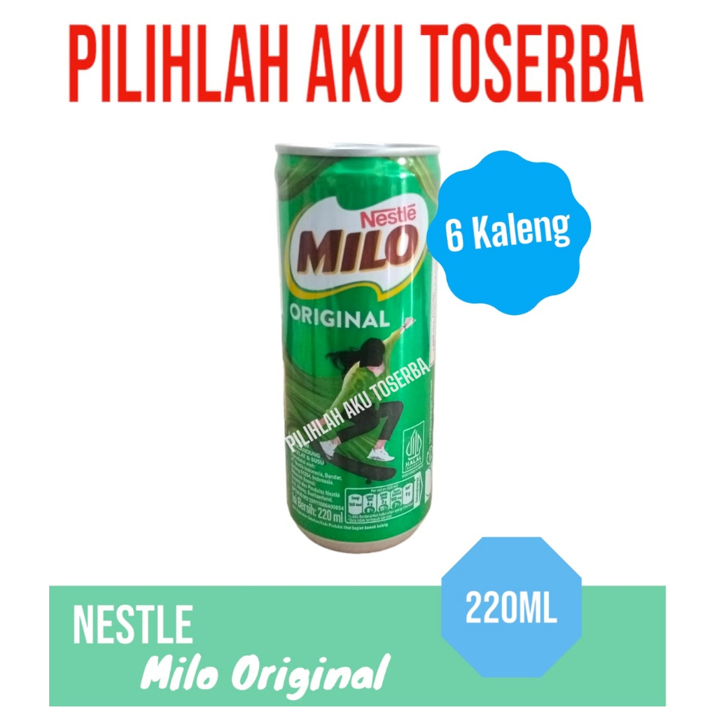 Jual Susu Milo Kaleng Coklat ACTIVE GO ORIGINAL - 220 ml (1 PAKET ISI 6 ...